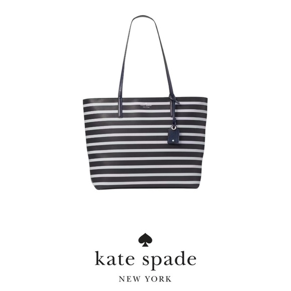 kate spade | Bags | Kate Spade New York Janie Medium Tote Blue White ...